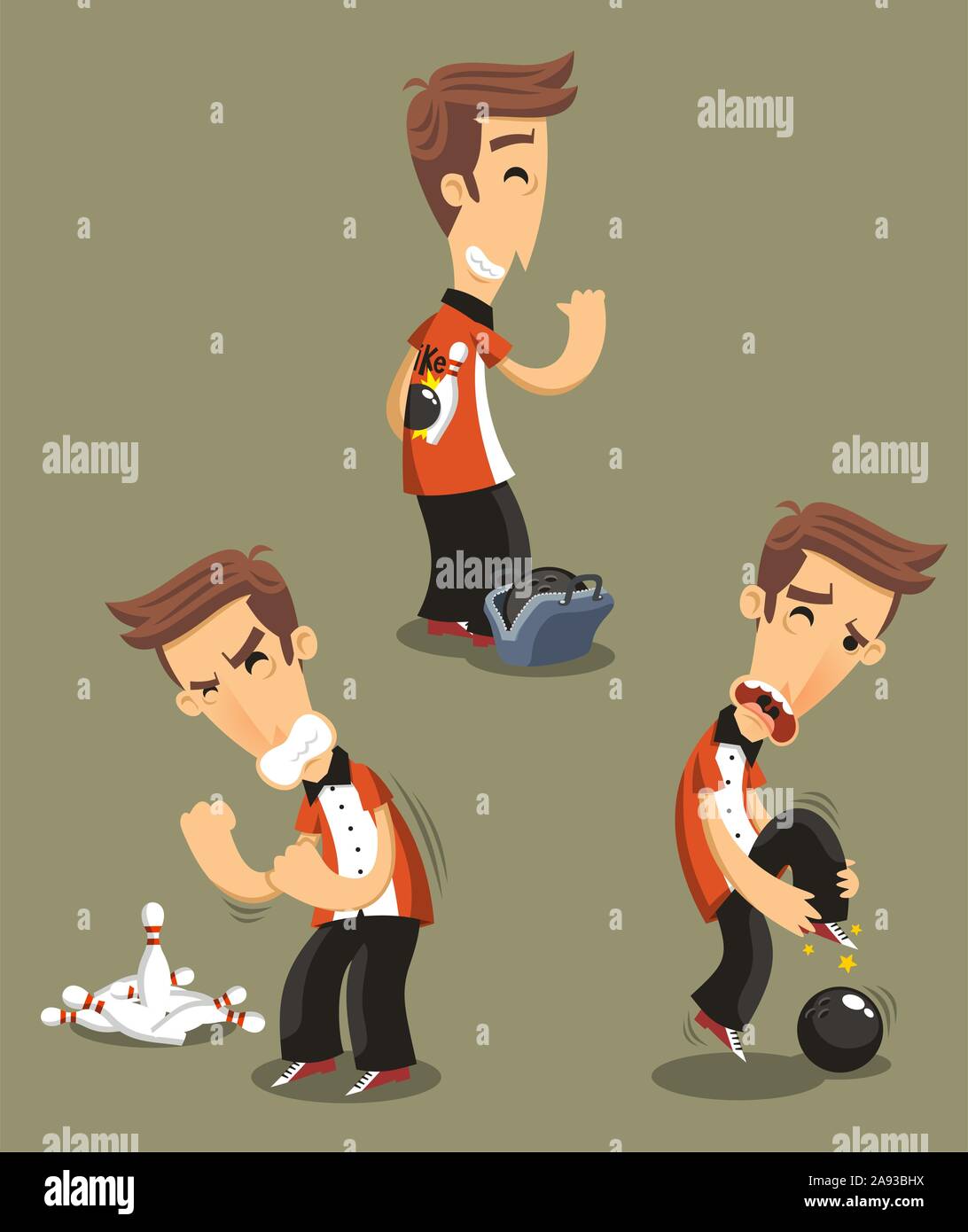 Cartoon bowling ball pin sport -Fotos und -Bildmaterial in hoher ...