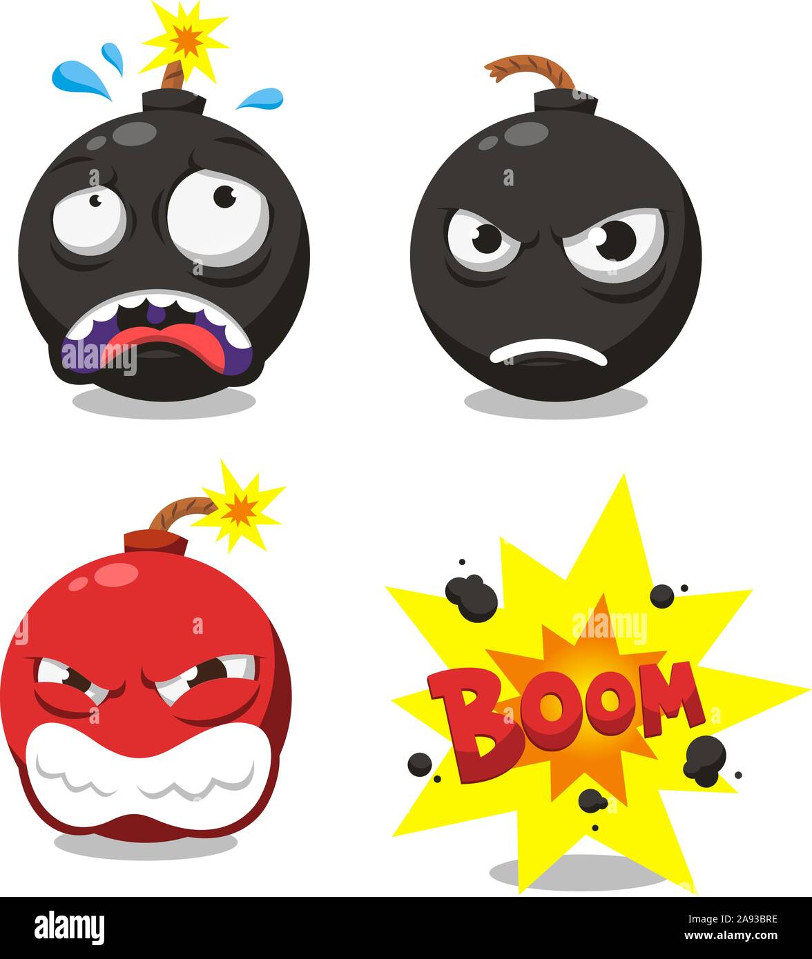 Bomb emoticon cartoon illustration -Fotos und -Bildmaterial in hoher ...