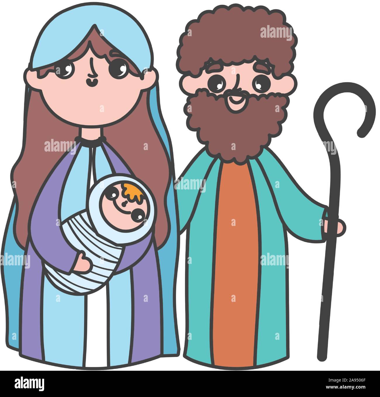 Mary jesus cartoon design Ausgeschnittene Stockfotos und -bilder - Alamy