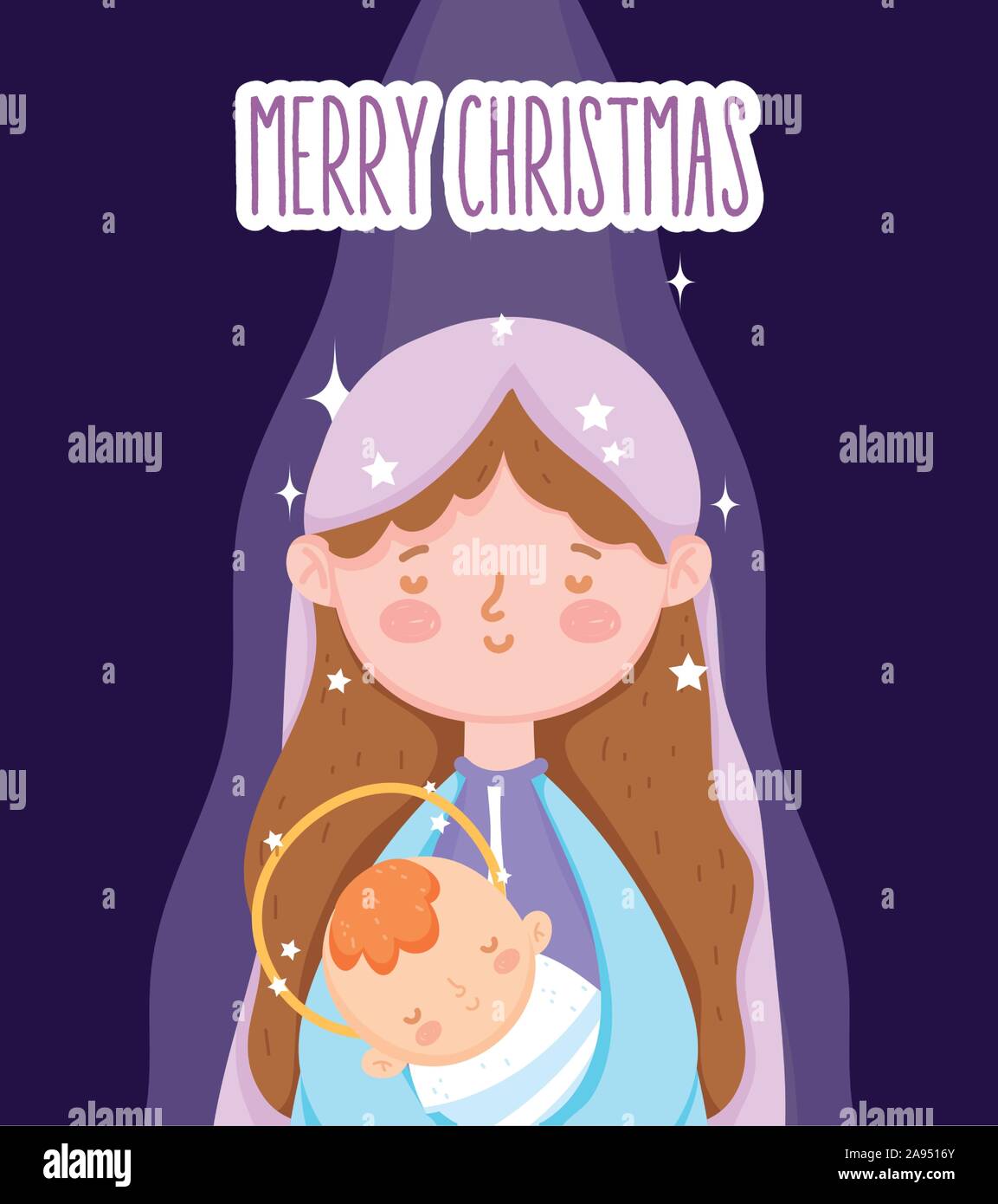 Mary neugeborener christus Stock-Vektorgrafiken kaufen - Alamy