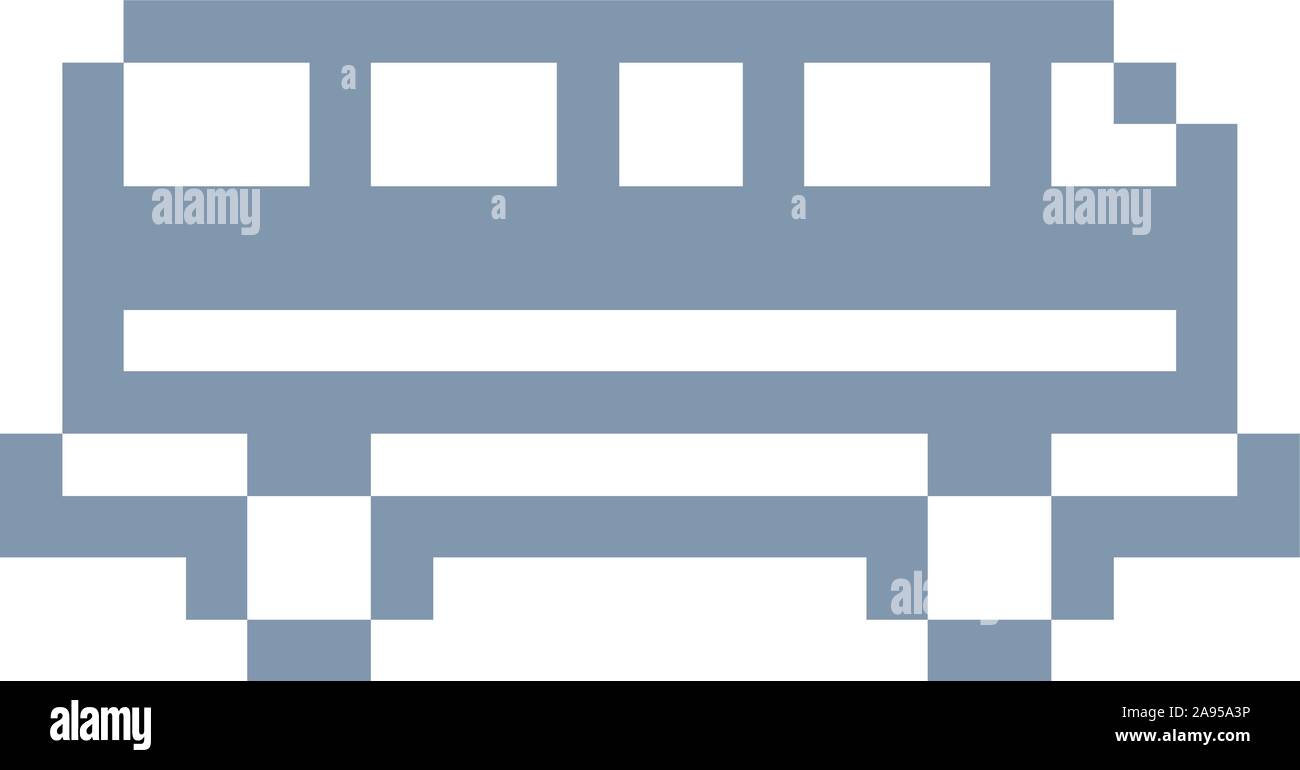 Bus Reisebus Pixel 8-Bit Video Game Art Symbol Stock-Vektorgrafik - Alamy
