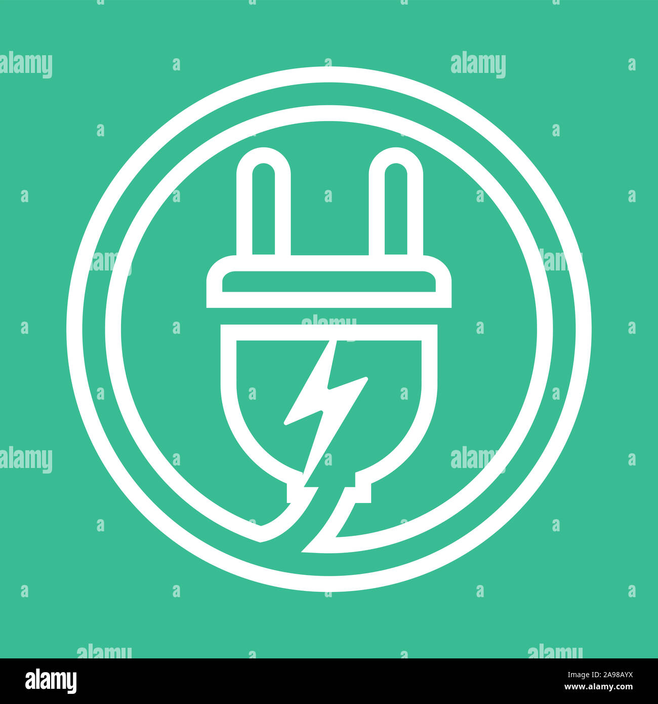 Elektrische Stecker Logo. Vorlage aufladepunkt Schriftzug. Vector ...