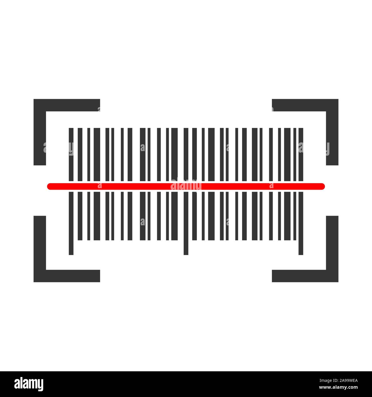 Barcode icon-Vektor. Barcode Symbol im flachen Stil. Vektor Barcode mit ...