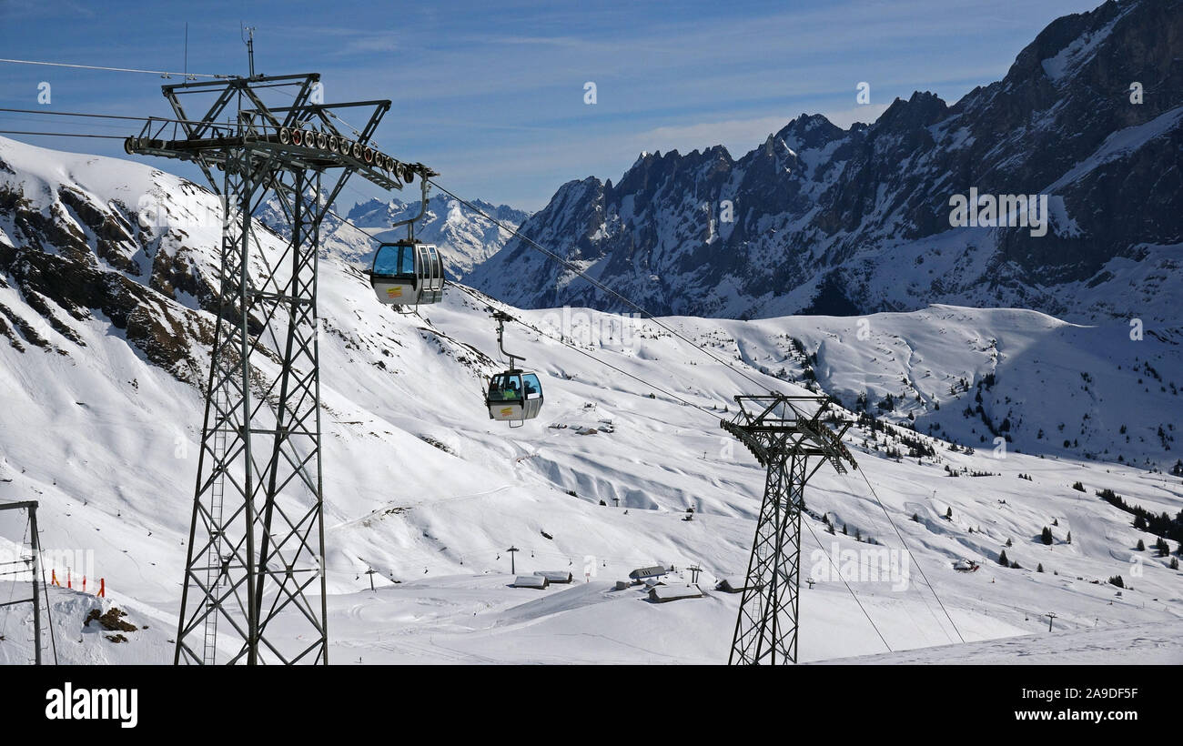 Seilbahn First-Bahn am Eiger, Grindelwald, Berner Alpen, Berner ...