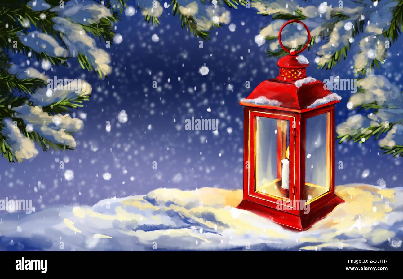 Winter laterne -Fotos und -Bildmaterial in hoher Auflösung – Alamy