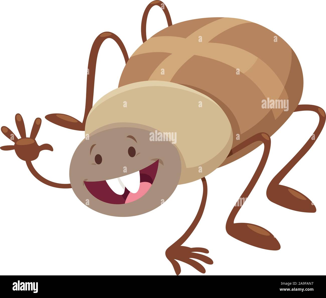 Cartoon Illustration von Funny Spinne Insekt Comic Tier Charakter Stock ...