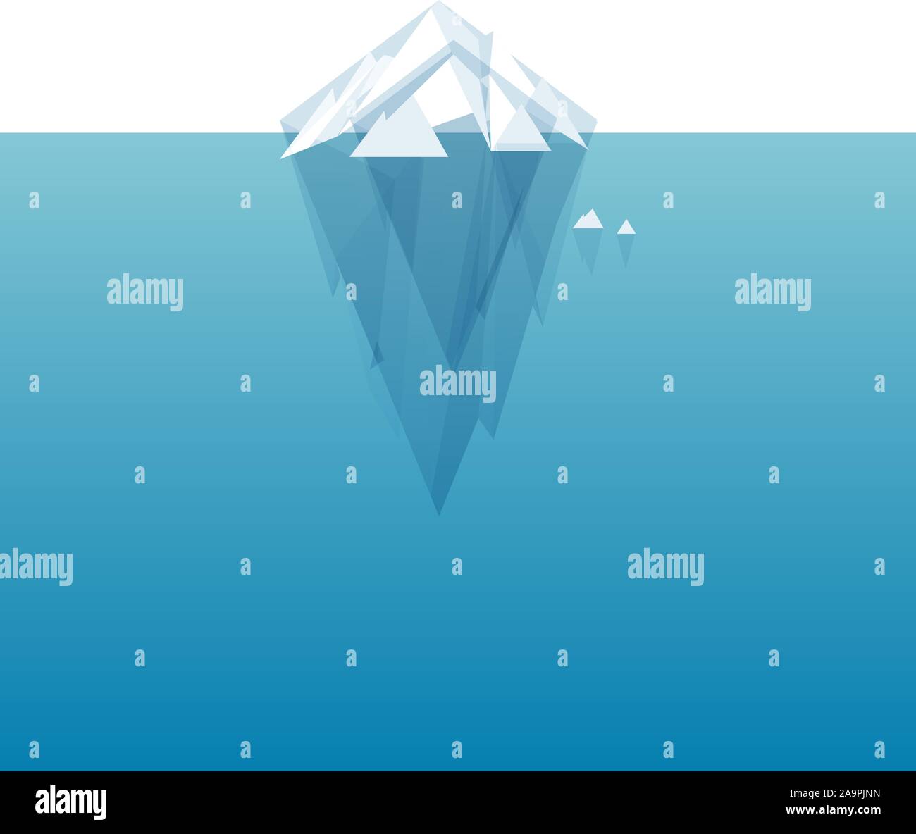 Weiß Vektor tipp Ice Mountain Vector Illustration. Eisberg im ...