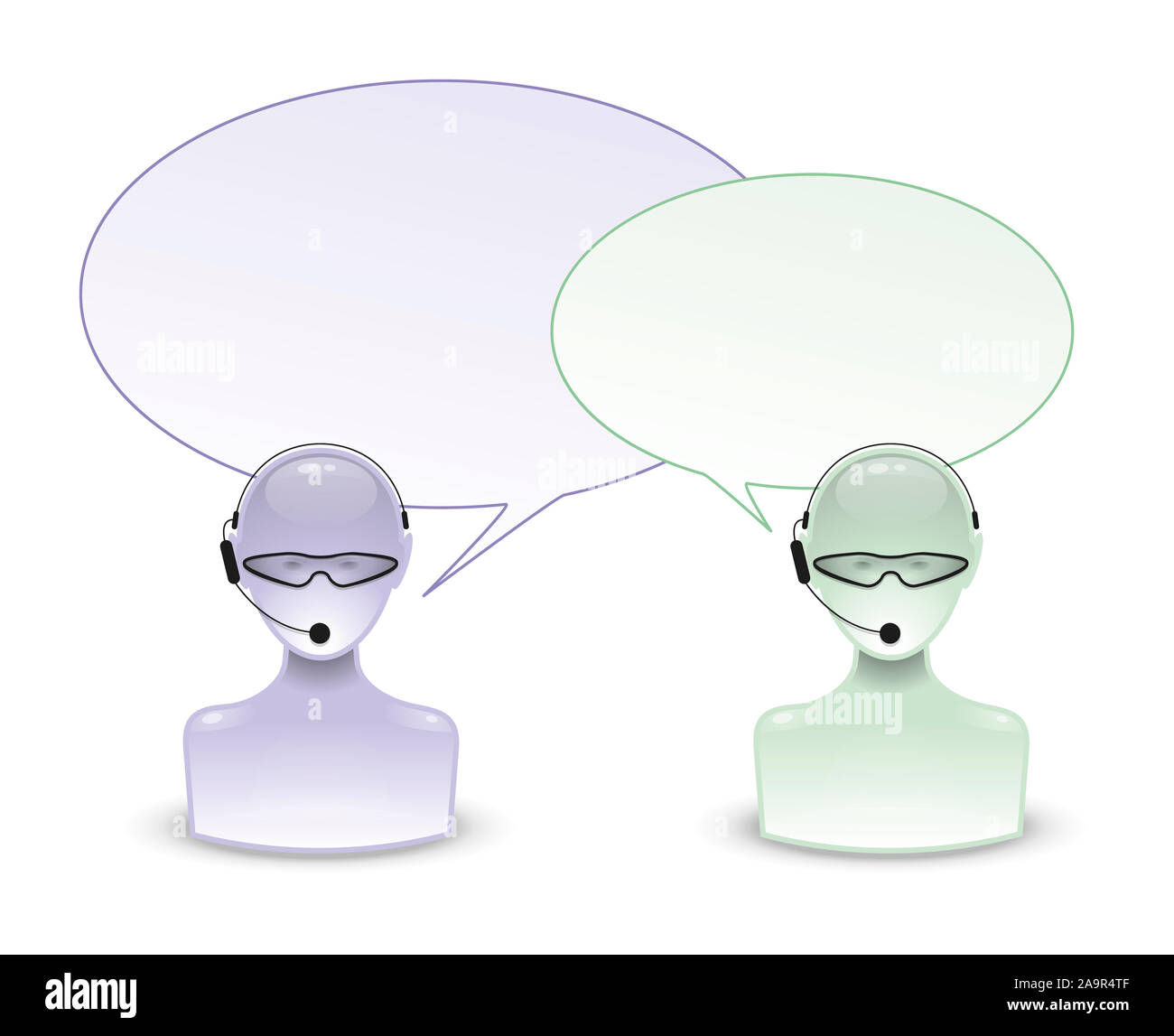 Ein Bild von zwei Menschen sprechen, Symbol Stockfotografie - Alamy