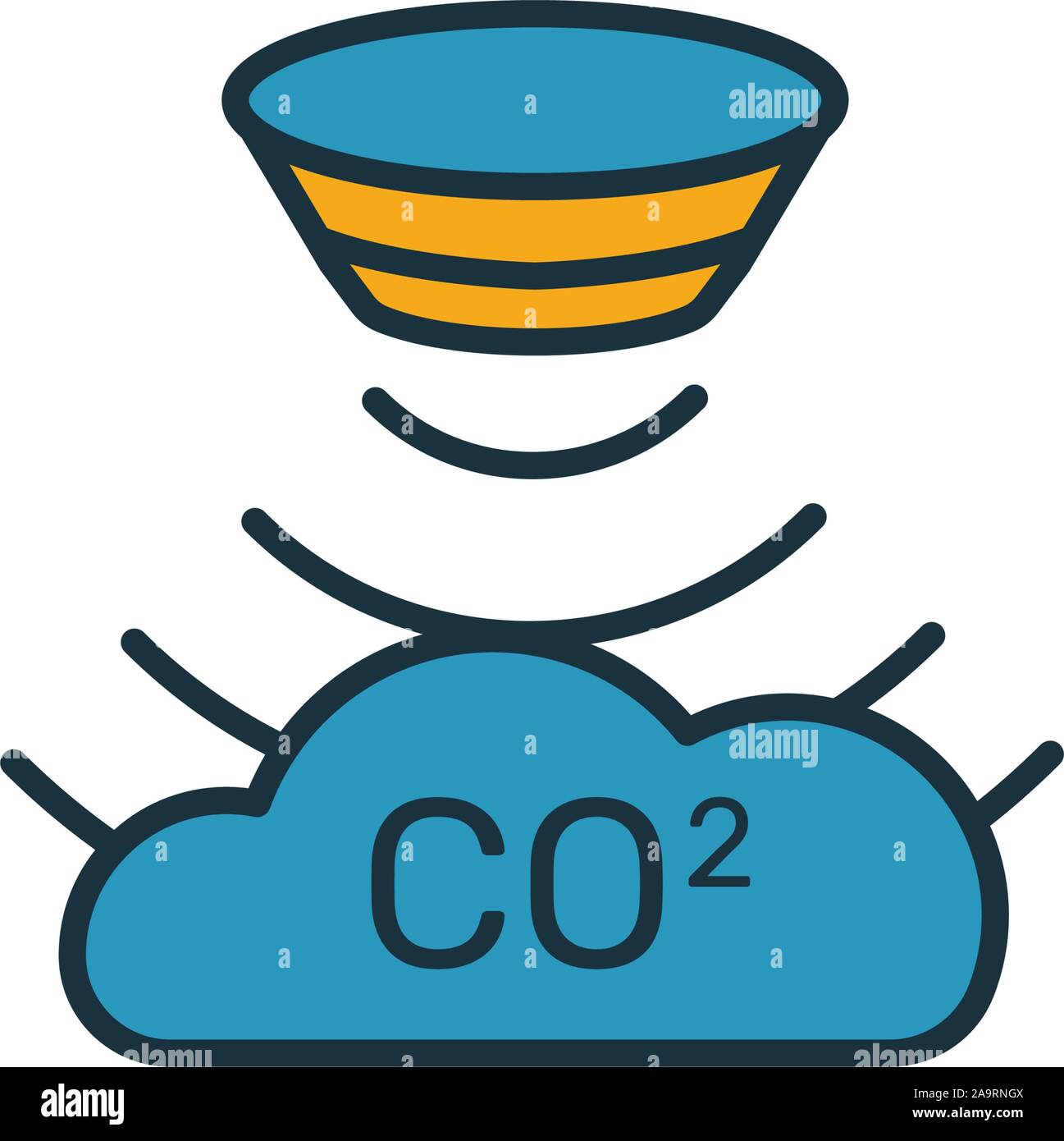 Gas Sensor Symbol. Einfaches Element von Sensoren icons Collection ...