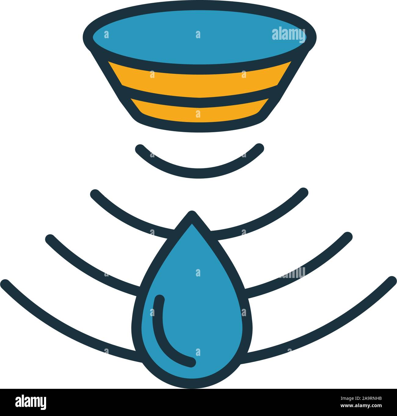 Wasser Sensor Symbol. Einfaches Element von Sensoren icons Collection ...