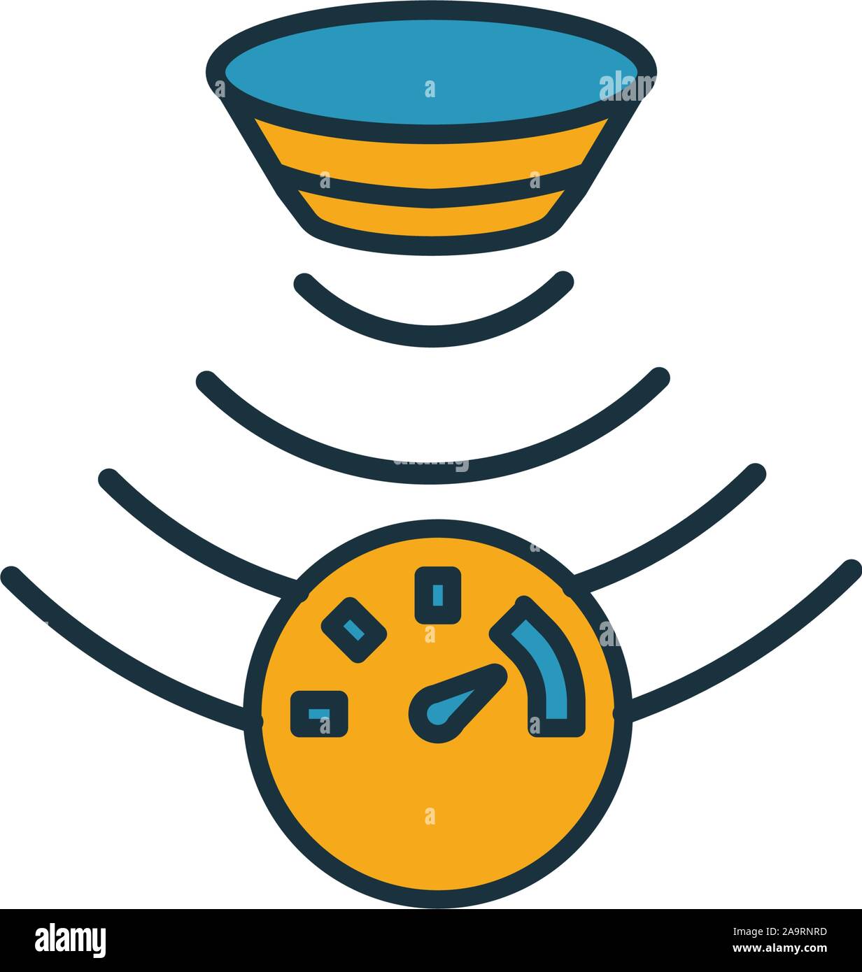 Drucksensor Symbol. Einfaches Element von Sensoren icons Collection ...