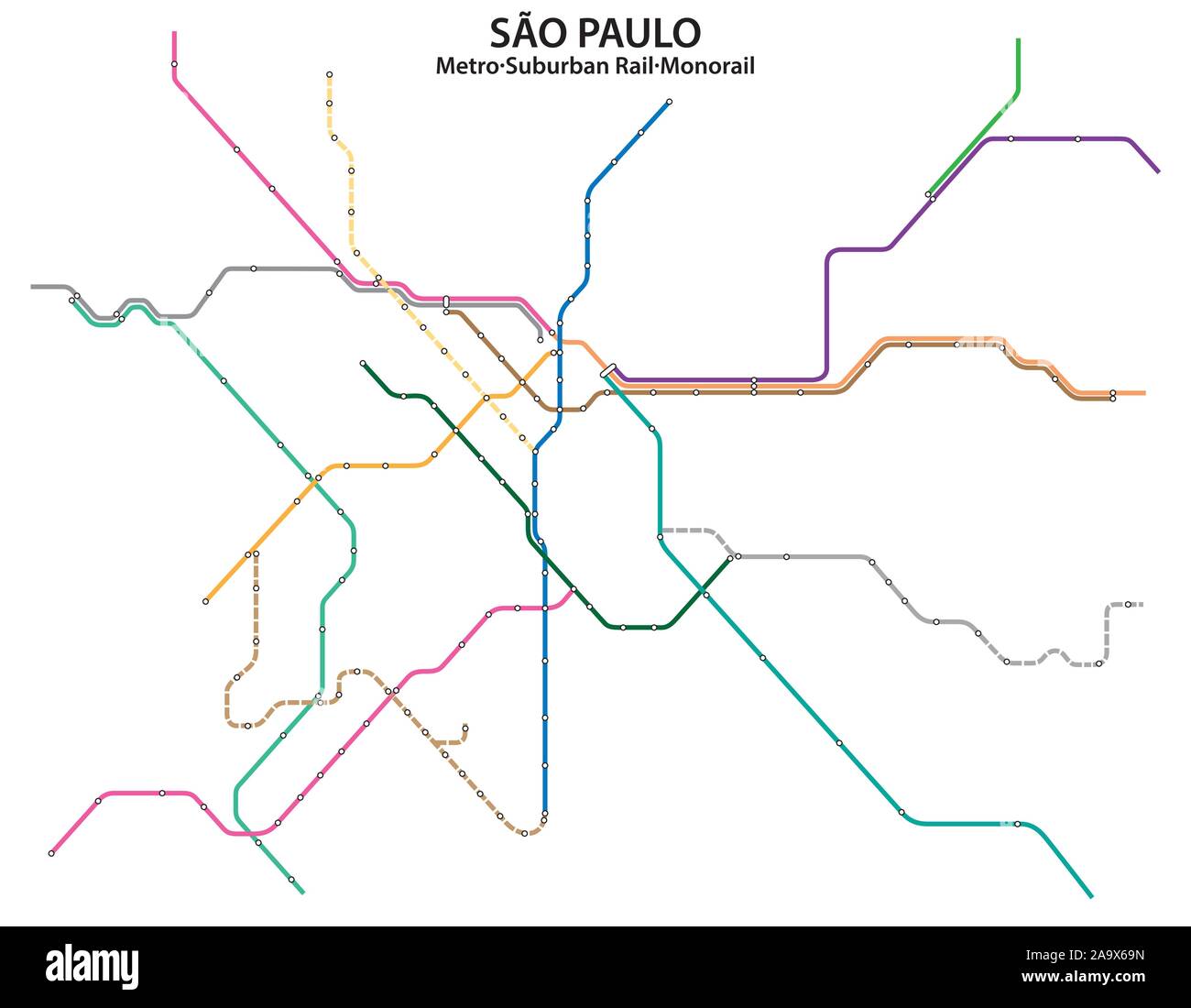 Map of sao paulo -Fotos und -Bildmaterial in hoher Auflösung – Alamy