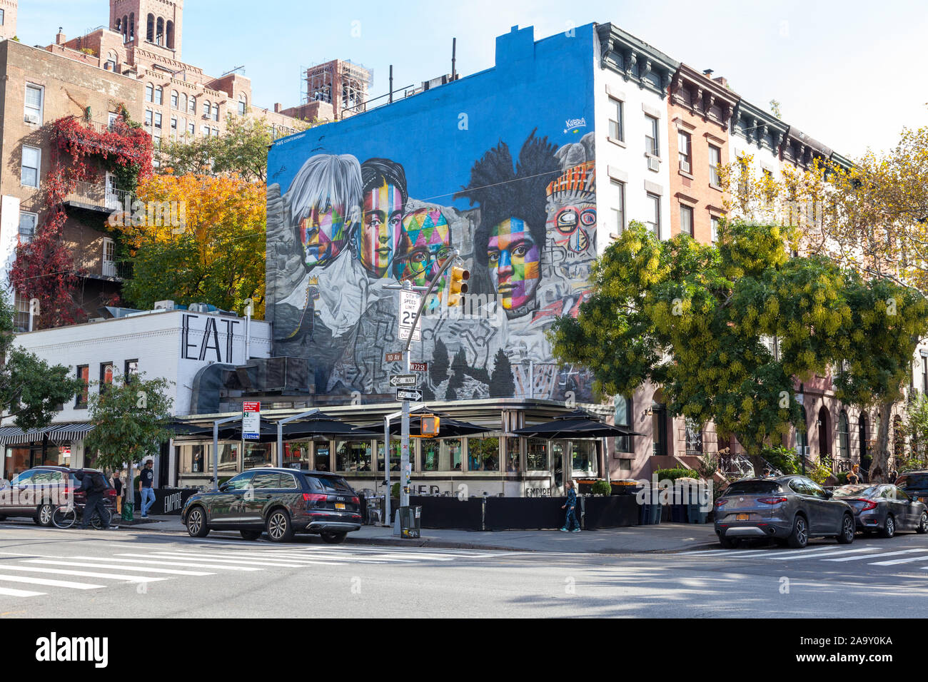 Eduardo Kobra Wandbild mit Andy Warhol, Frida Kahlo, Keith Haring und ...