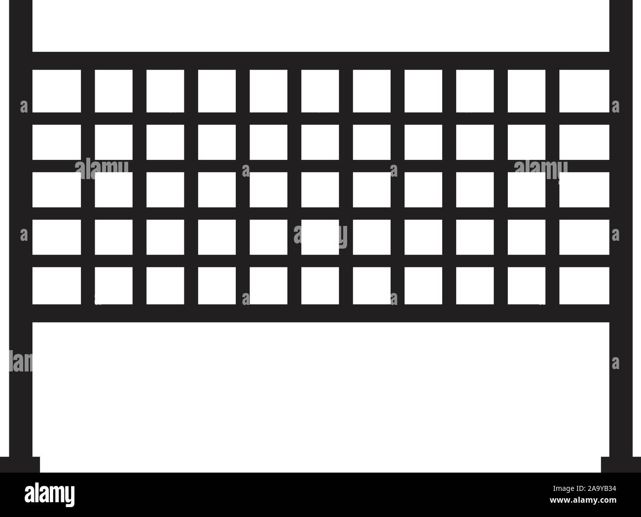 Volleyballnetz Symbol auf weißem Hintergrund. Flat Style .net Symbol ...