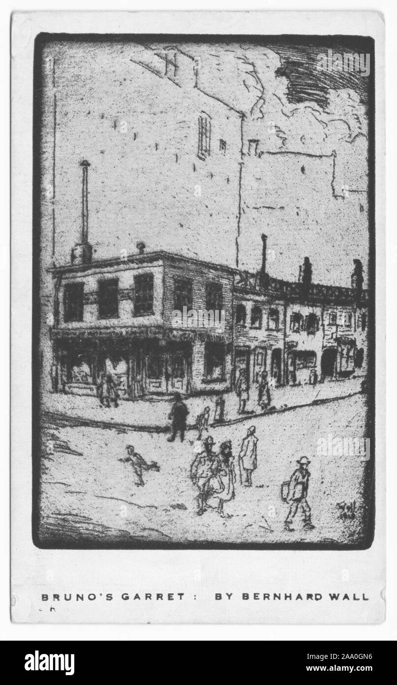 Postkarte von der Bruno Garret am Washington Square, New York City, von ...