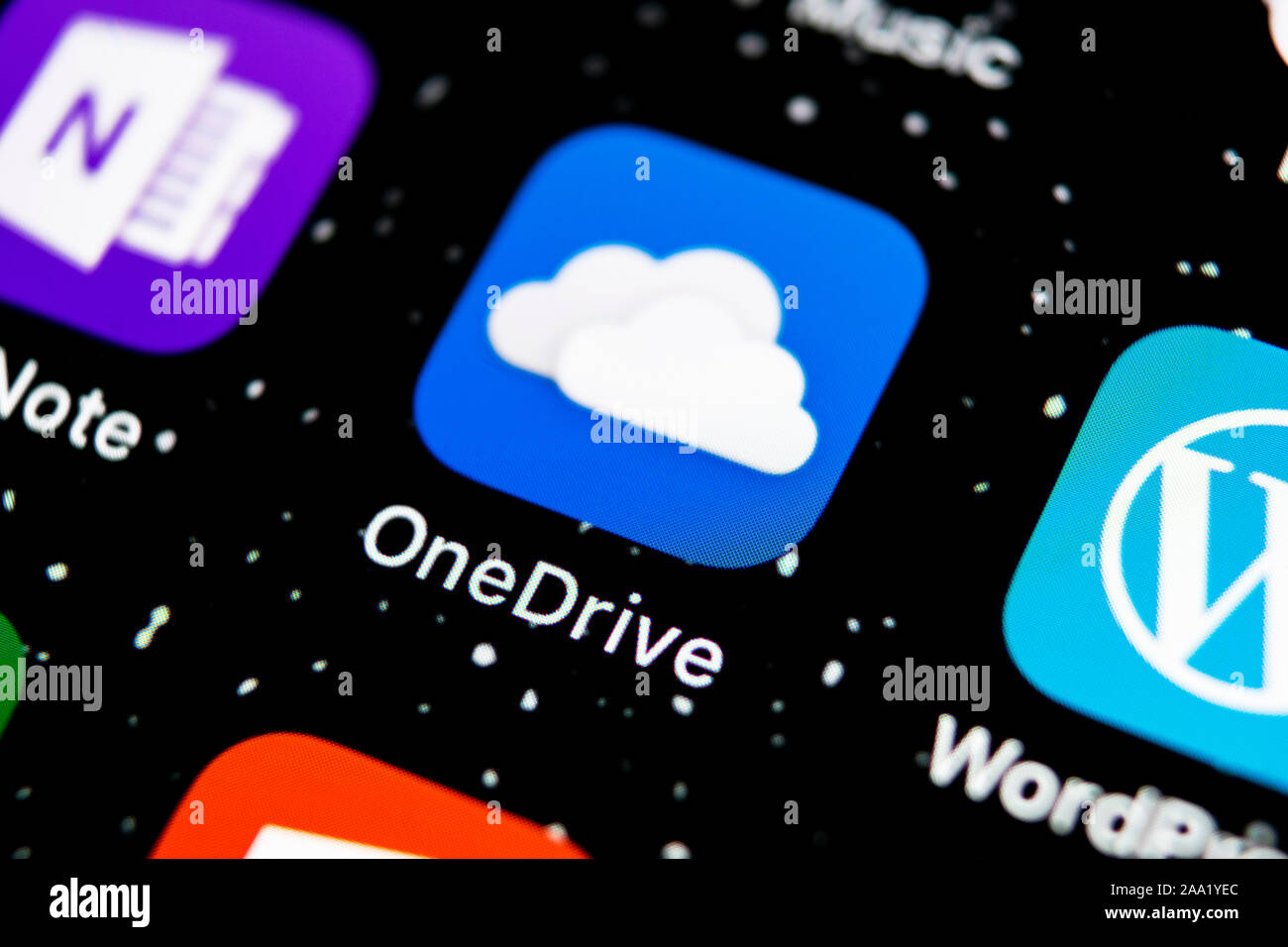 Sankt-Petersburg, Russland, 3. Februar 2019: Microsoft OneDrive Symbol ...