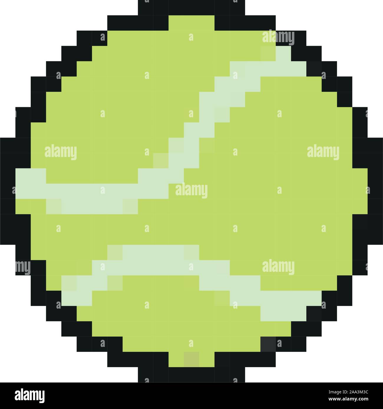 Tennis ball 8 Bit pixelated Symbol Stil Stock-Vektorgrafik - Alamy