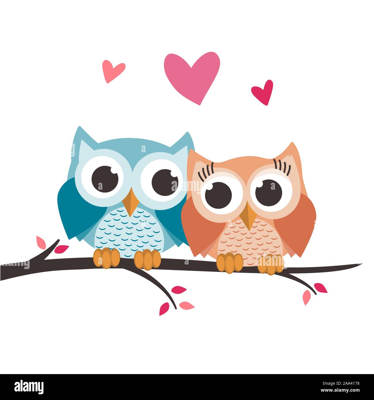 Cartoon eule im baum Ausgeschnittene Stockfotos und -bilder - Alamy