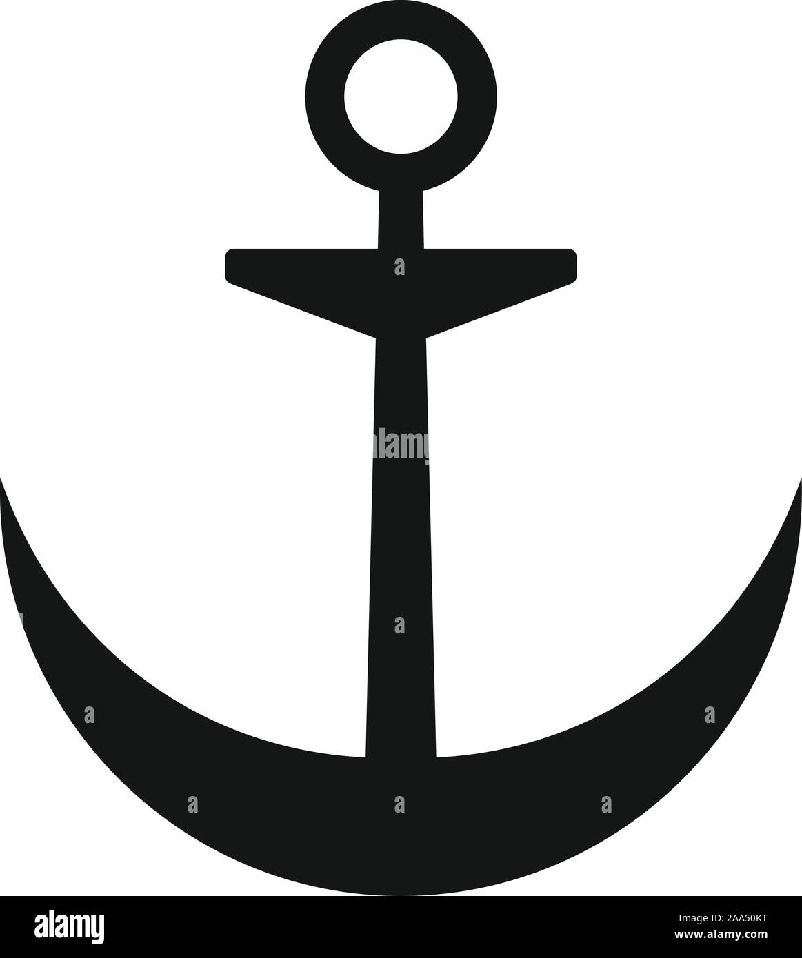 Zeichnung Anker Symbol. Einfache Darstellung der Zeichnung Anker vektor ...