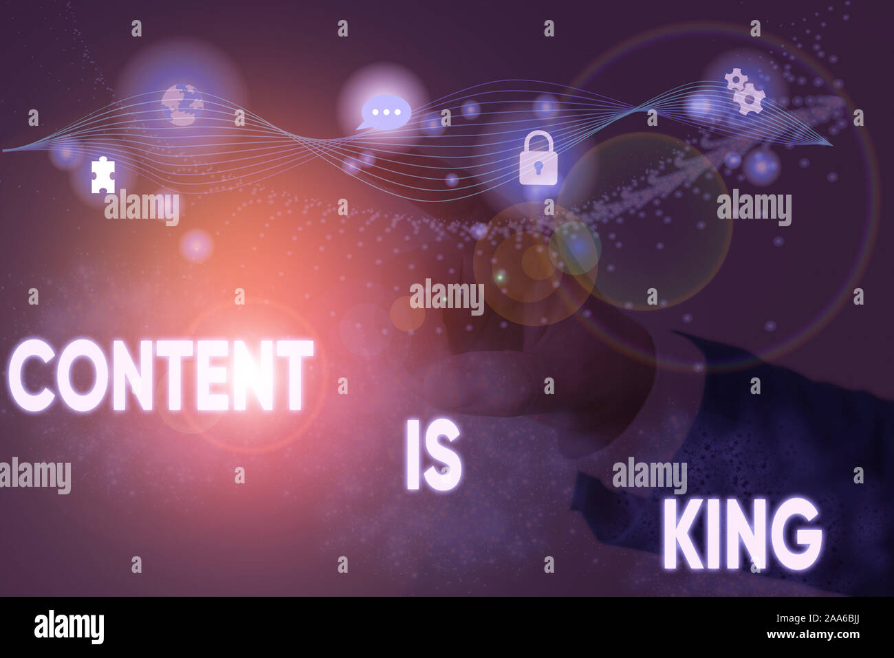 Text Zeichen angezeigt Inhalt ist König. Business foto Präsentation ...