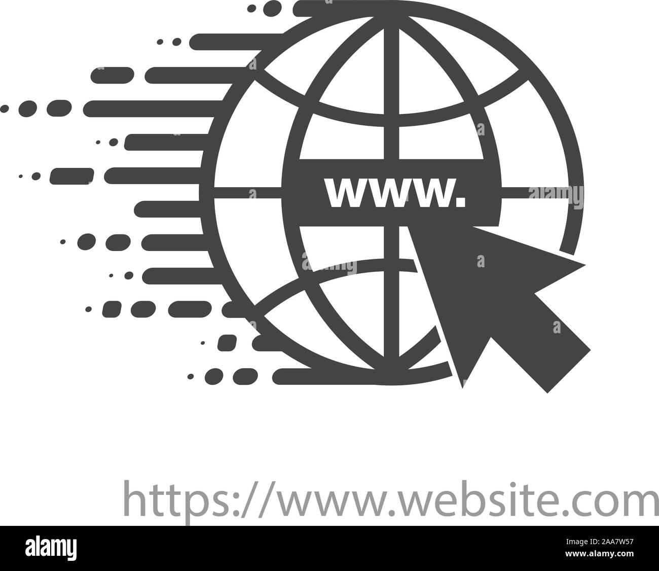 Symbol "Suchen". Logo Website Symbol. WWW-Ikone mit den Cursor im ...