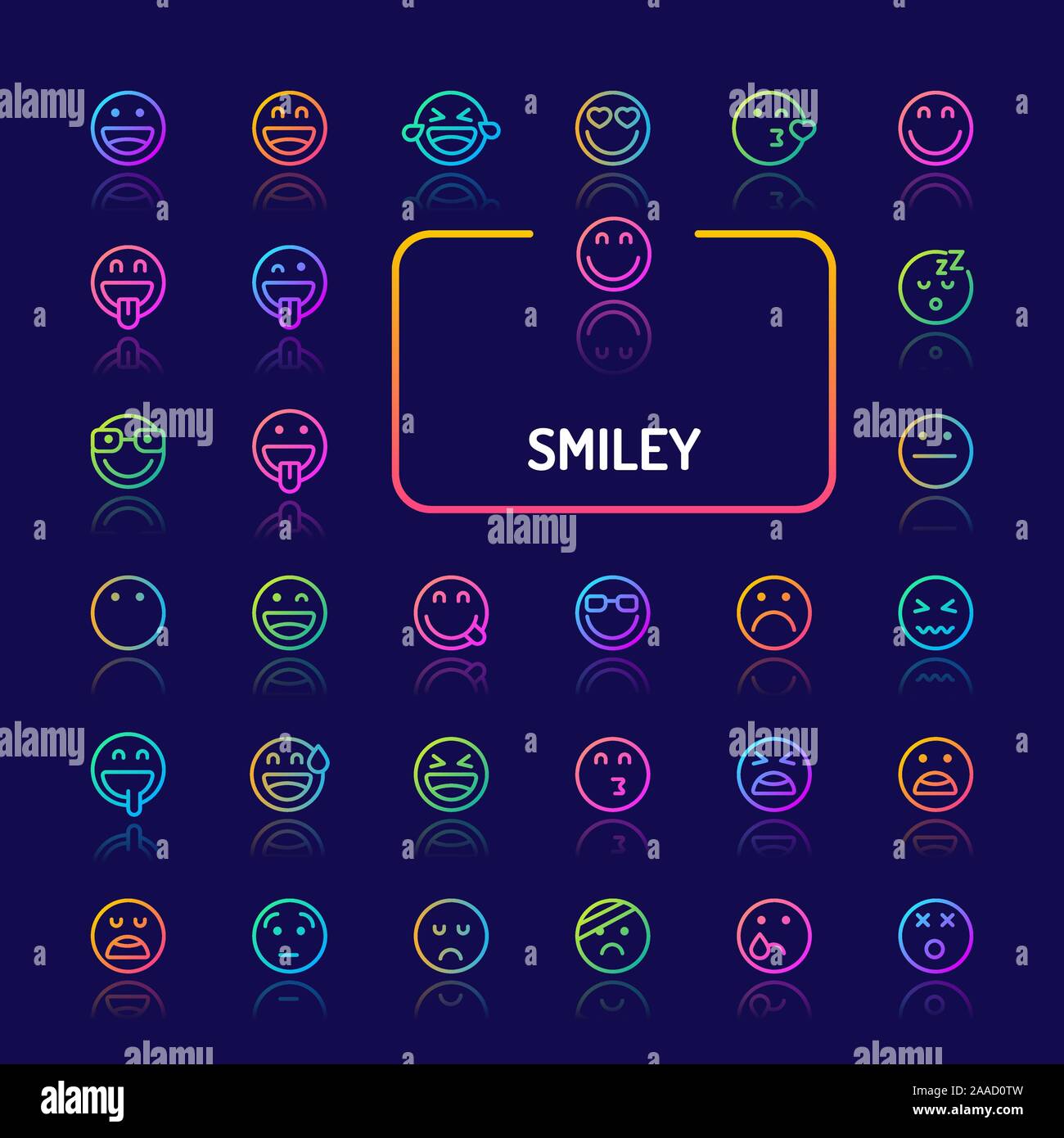 Smiley gesichtssymbole Stock-Vektorgrafiken kaufen - Alamy