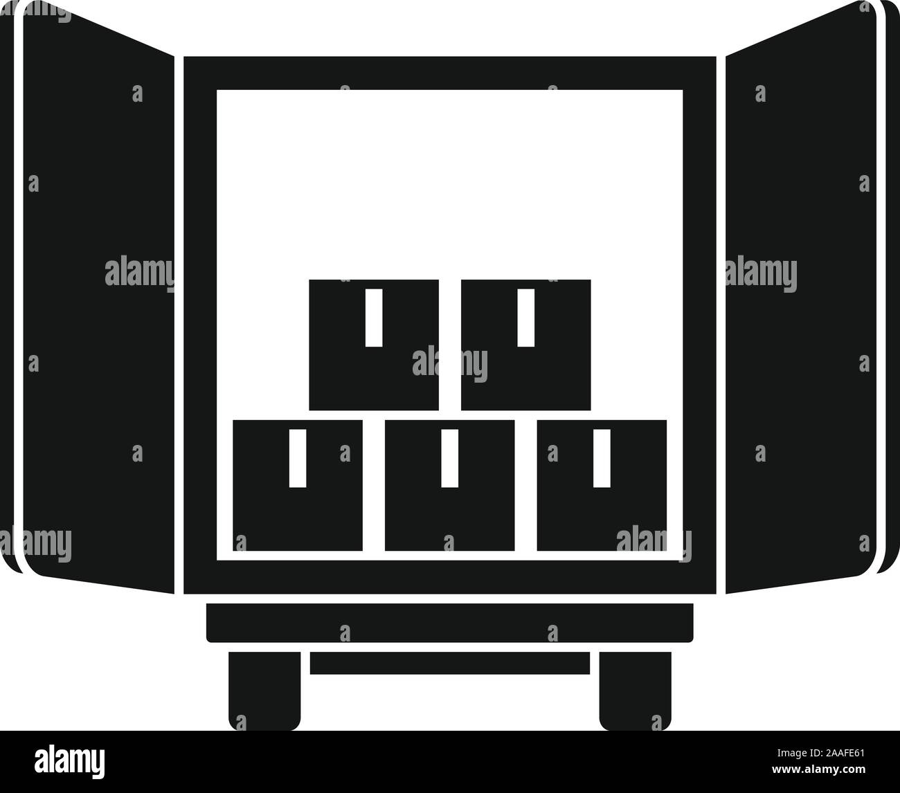 Offene Lager LKW-Symbol. Einfache Abbildung: offene Lager Lkw vektor ...