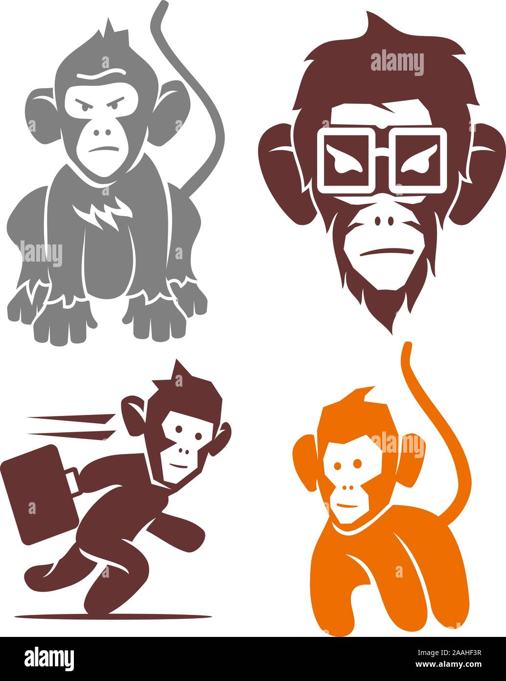Affen logo Stock-Vektorgrafiken kaufen - Alamy