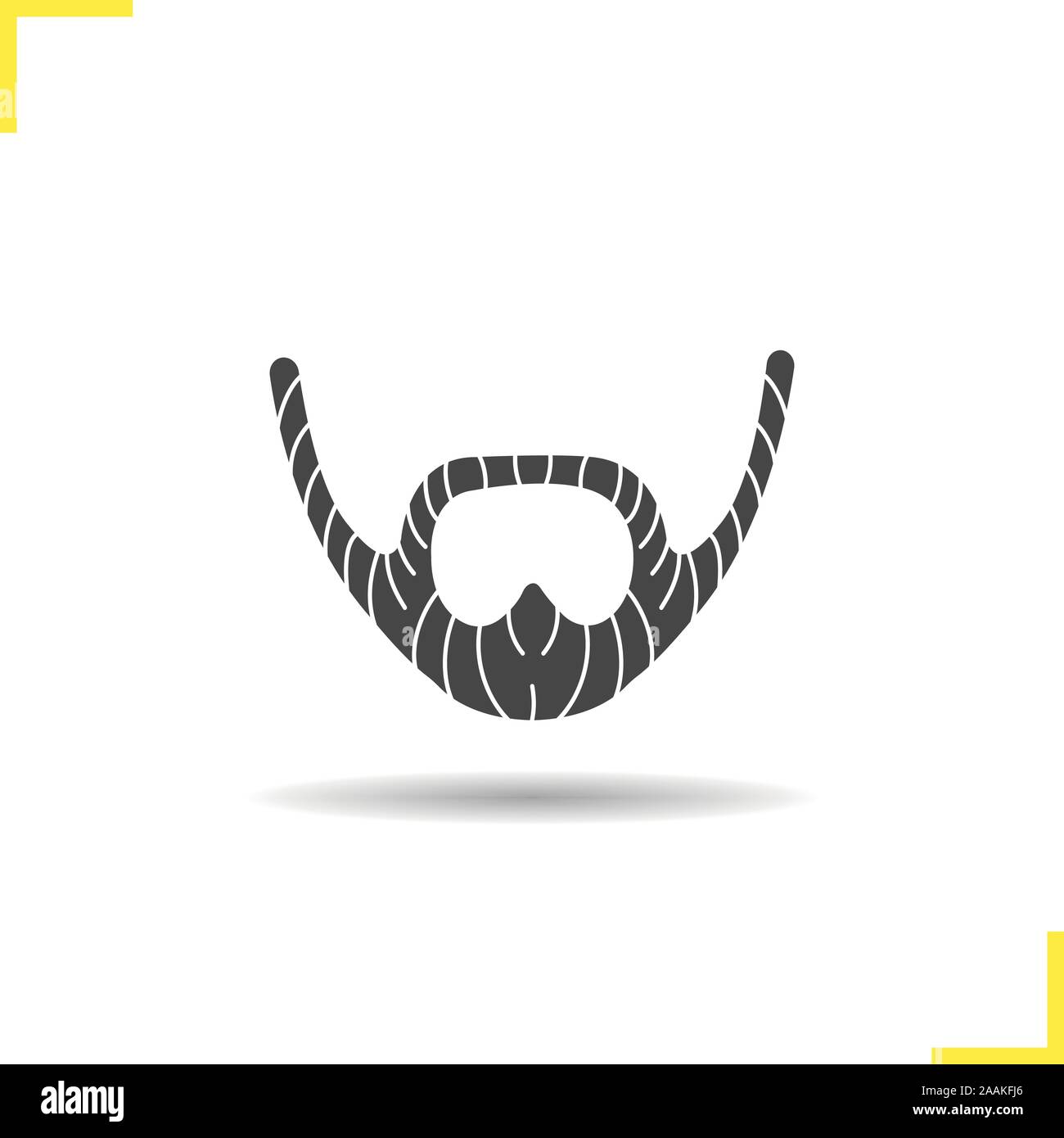 Bart Symbol. Schatten silhouette Symbol. Männer Gesicht har. Vektor ...