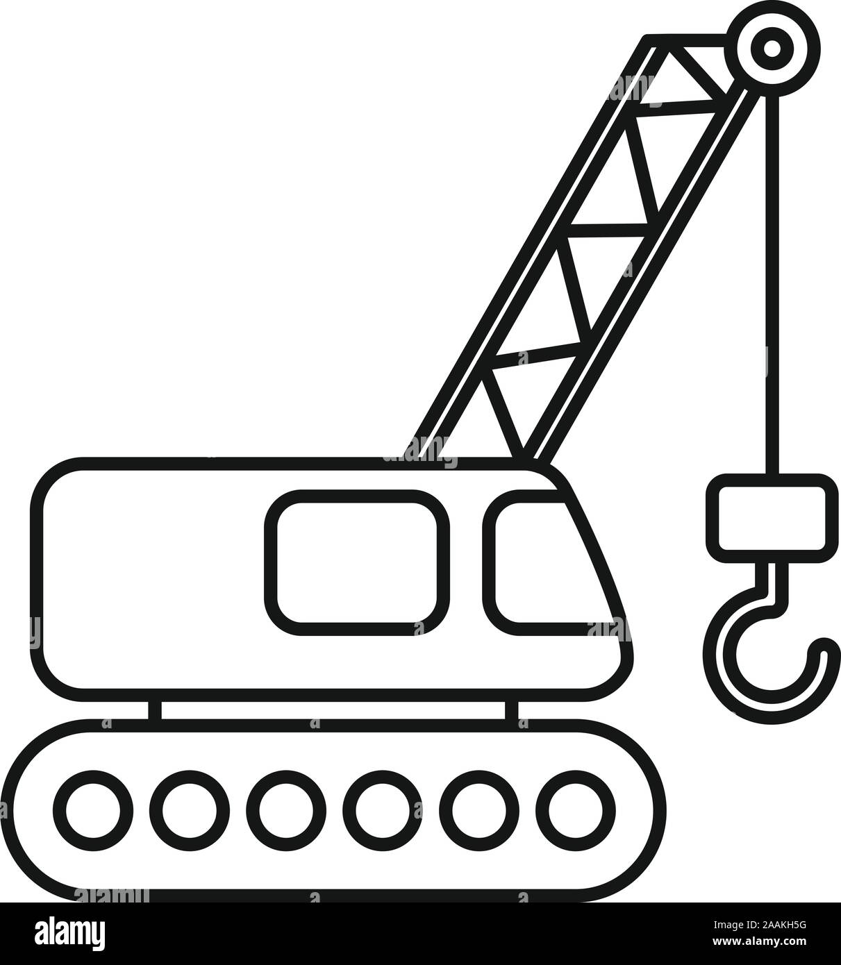 Bagger Bau kran Symbol. Umrisse bagger Bau kran Vektor Symbol für Web ...