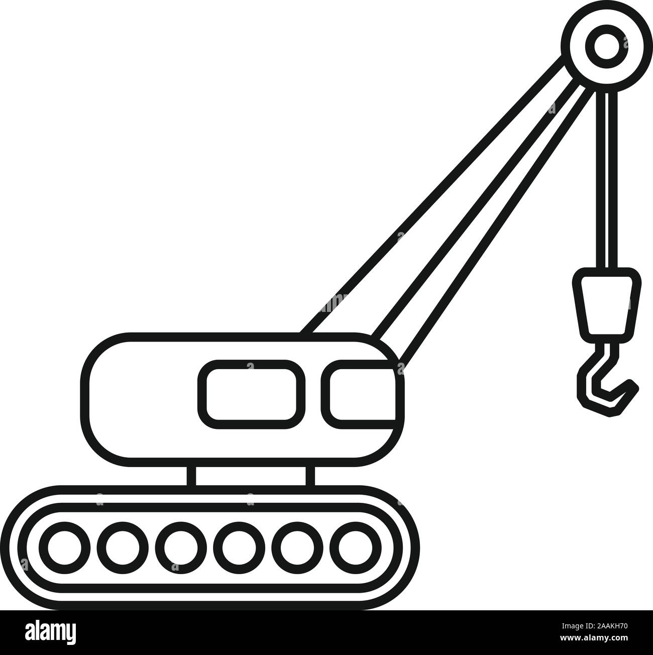 Bagger Kran Symbol. Umrisse bagger Kran vektor Symbol für Web Design ...