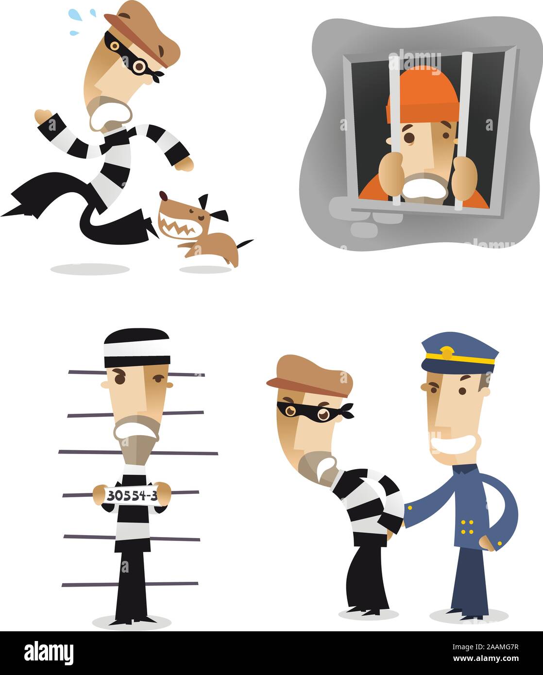 Cartoon thief Stock-Vektorgrafiken kaufen - Alamy