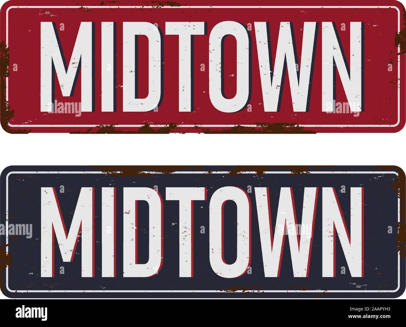 Aufkleber emblem Design. Manhattan Midtown New York City, Vector ...