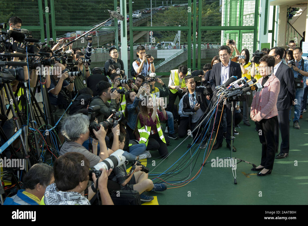 Hongkong, China. 24 Nov, 2019. Hong Kong Chief Executive, CARRIE LAM ...
