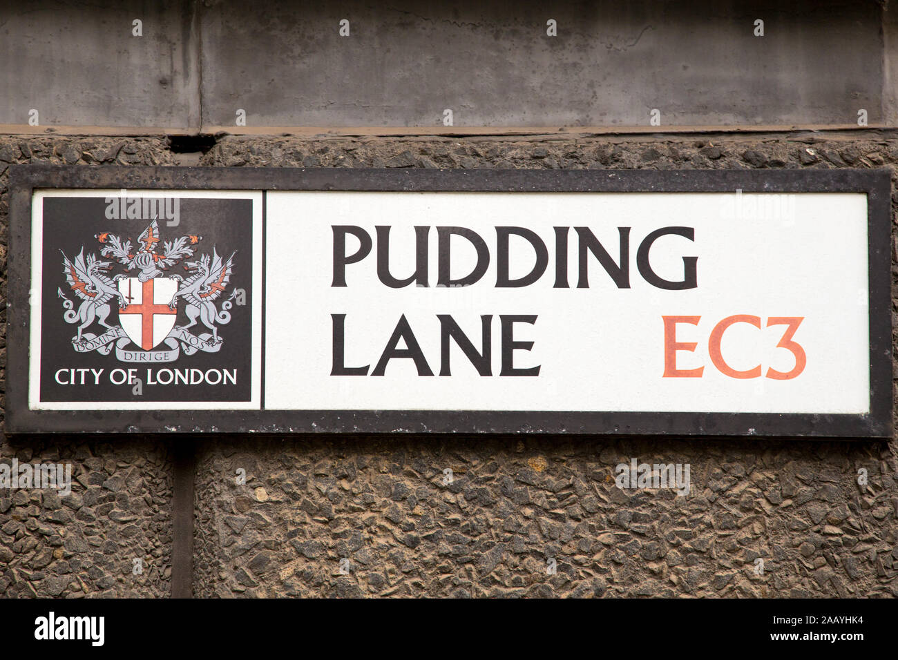 Pudding lane zeichen -Fotos und -Bildmaterial in hoher Auflösung – Alamy
