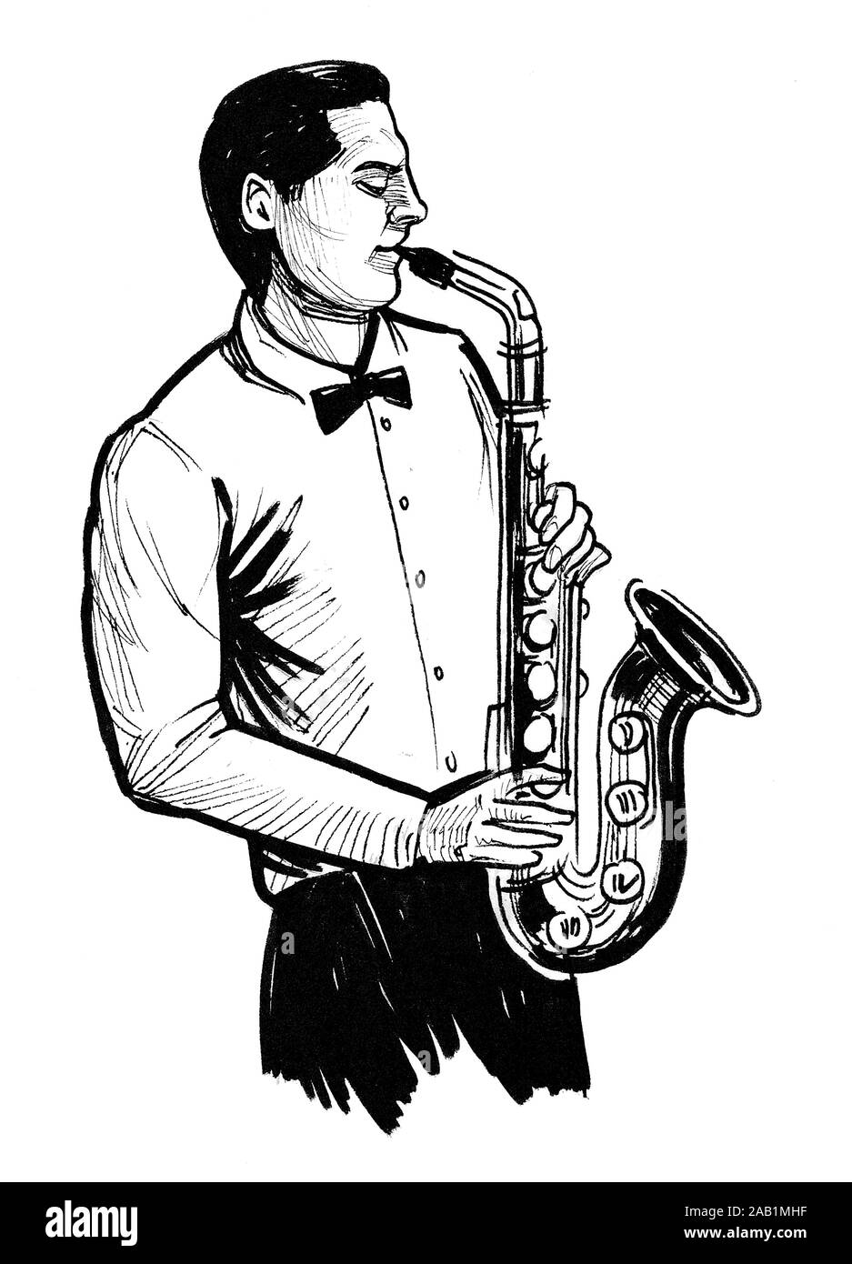 Jazz musician posing saxophone -Fotos und -Bildmaterial in hoher ...