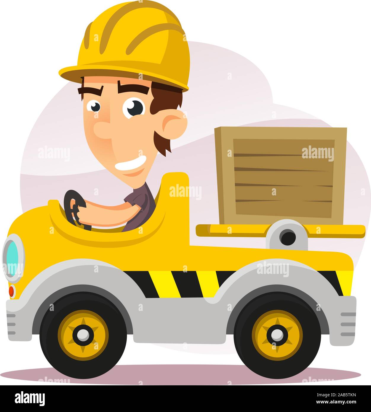 Cartoon boy driving car Stock-Vektorgrafiken kaufen - Alamy