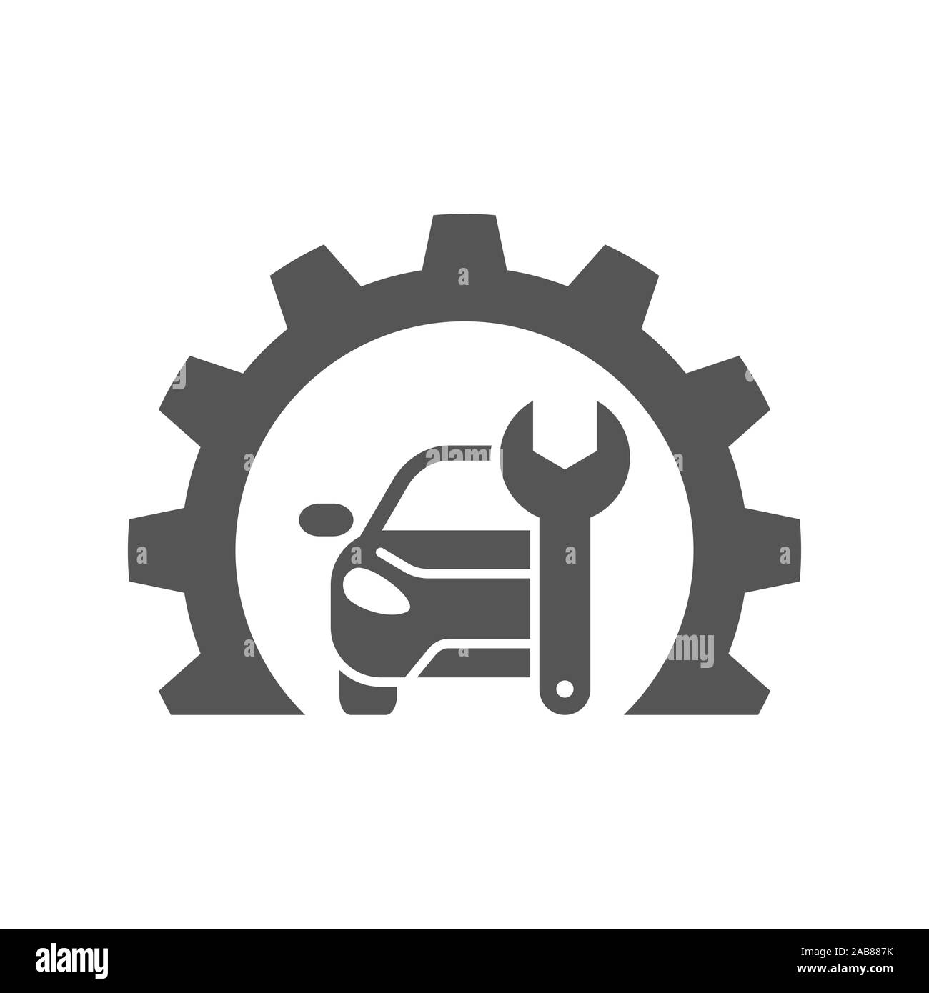 Auto Reparatur gang Übersicht Symbol im flachen Stil. Elemente der Auto ...