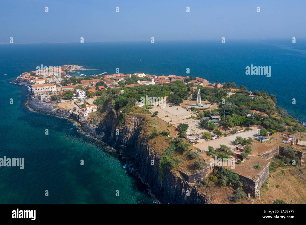 Luftaufnahme der Insel Goree. Gorée. Dakar, Senegal. Afrika. Foto von ...