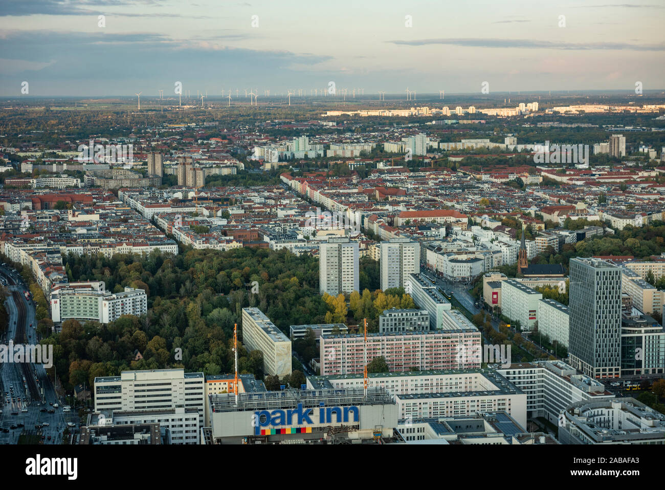 Luftbild von Berlin aus der Berliner Fernsehturm, Deutschland ...