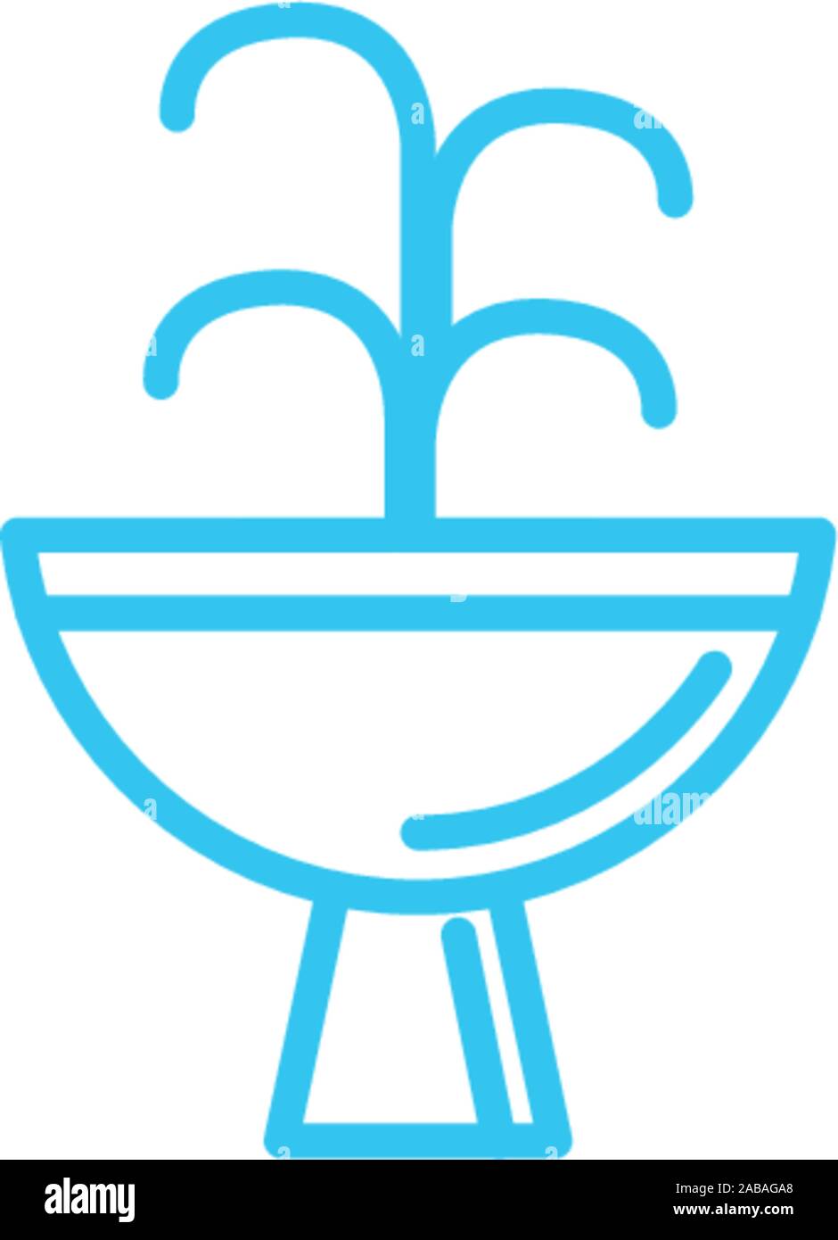 Quelle Wasser Linienstil Symbol Vektor illustration Design Stock ...