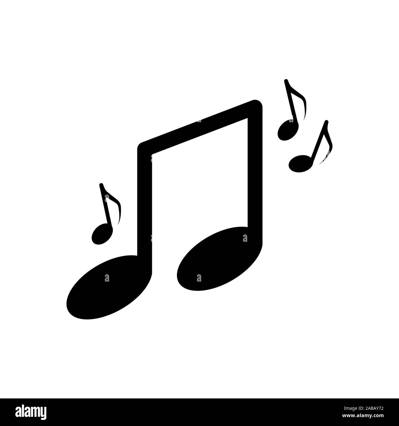 Musiknoten clipart Schwarzweiß-Stockfotos und -bilder - Alamy