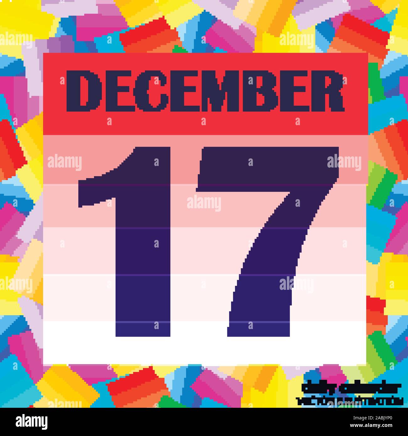 Dezember 17 Symbol. Für wichtige Tag planen. Banner für Feiertage und ...