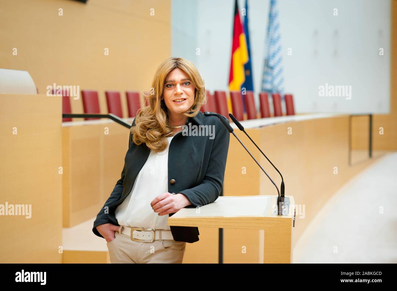 Tessa Ganserer, Mitglied des Landtags von der Grünen Partei, in der ...