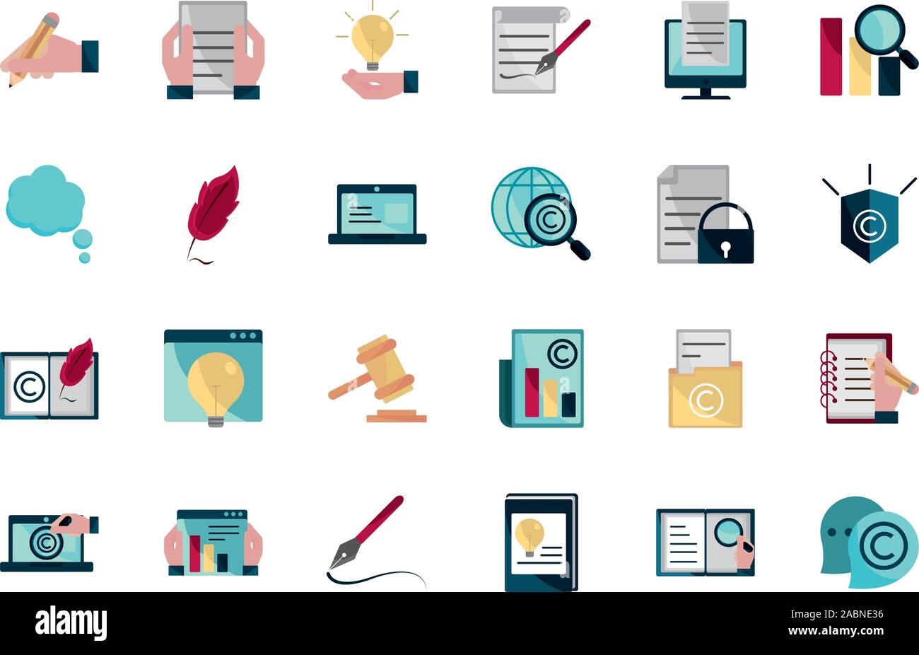 Intellectual property icons -Fotos und -Bildmaterial in hoher Auflösung ...