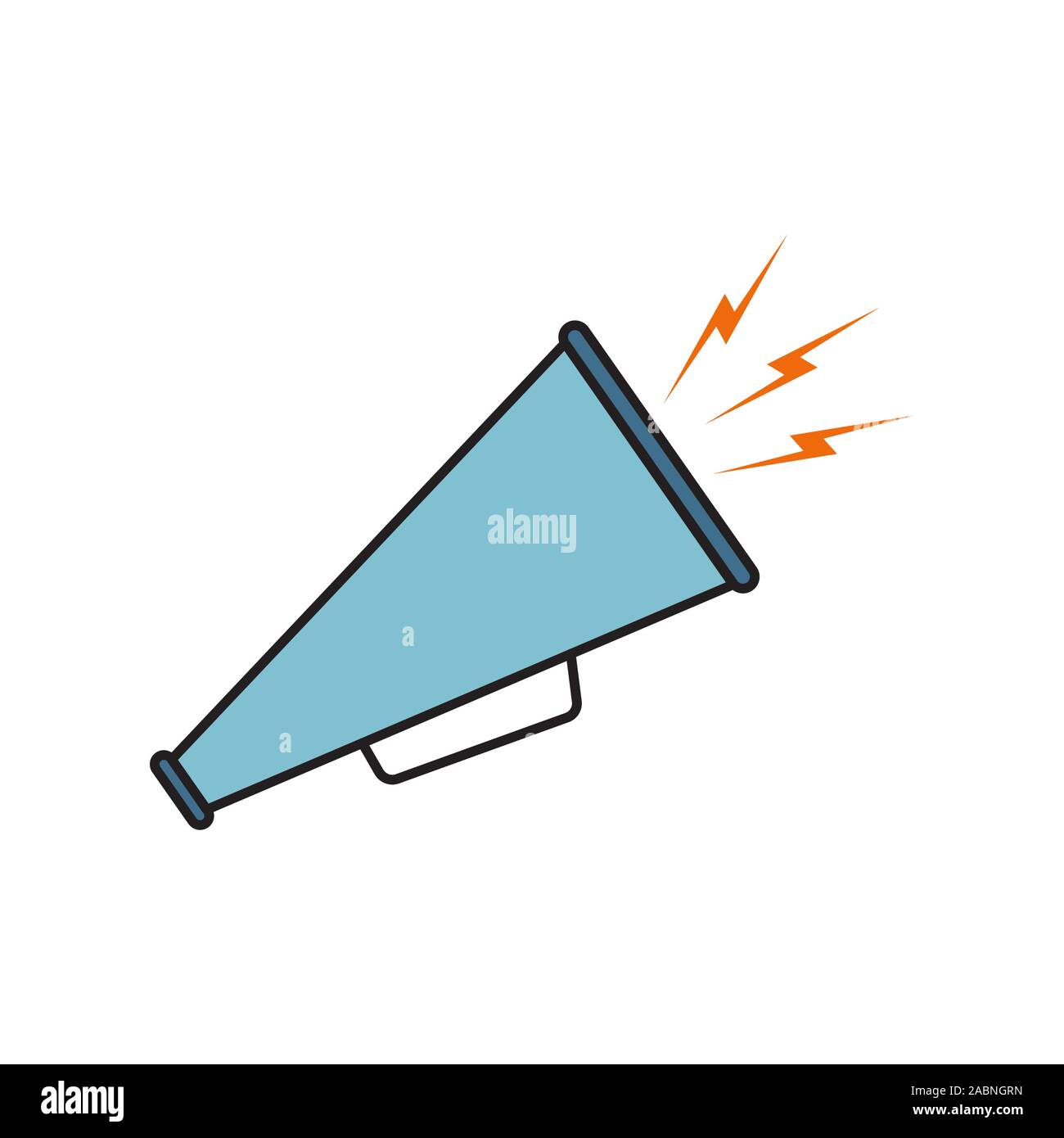 Megafon-symbol Vektor, Symbol, Zeichen. Farbe Symbol Megaphon auf ...