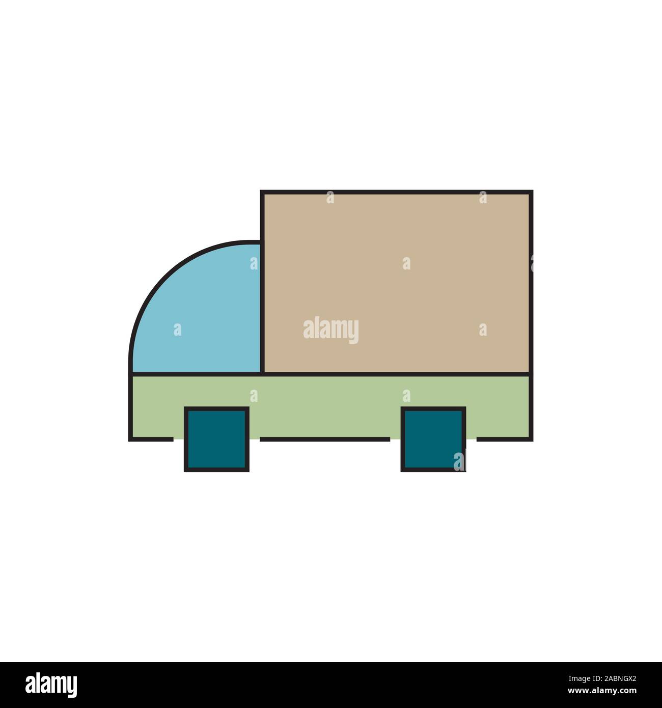 Schnelle Lieferung LKW-Symbol. Lkw auto Symbol Vorlage Farbe bearbeitet ...