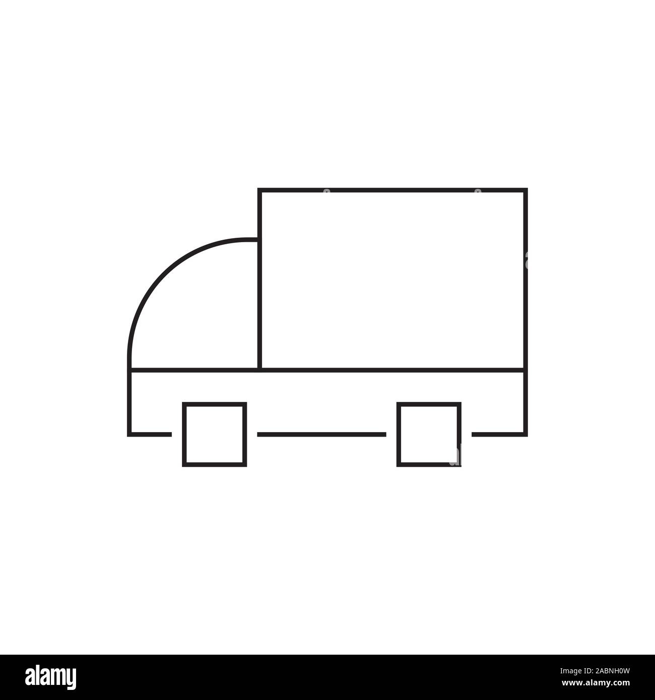 Schnelle Lieferung LKW-Symbol. Lkw auto Symbol Vorlage schwarz Farbe ...