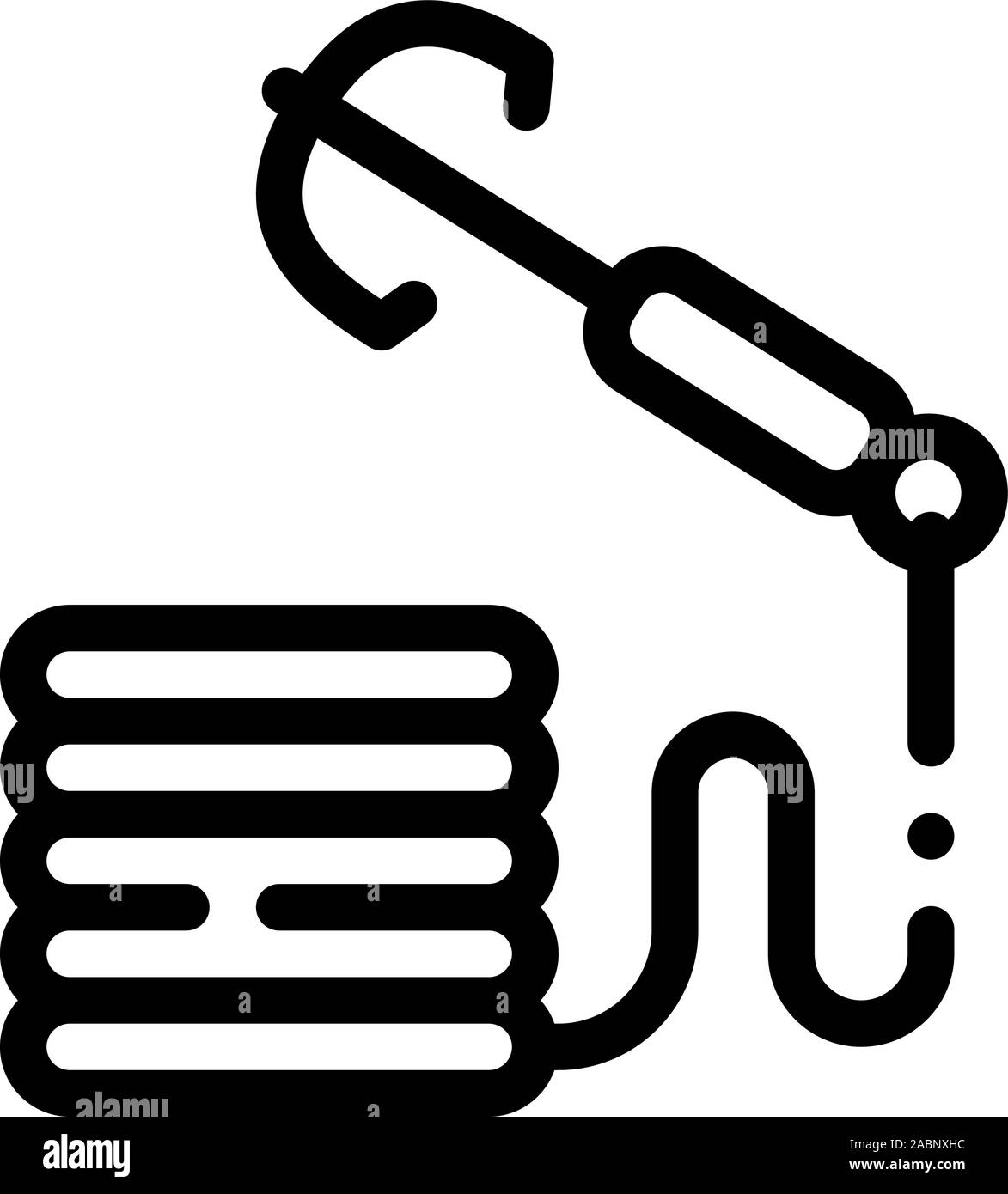 Fisch anpacken Haken Symbol Vektor Kontur Abbildung Stock-Vektorgrafik ...