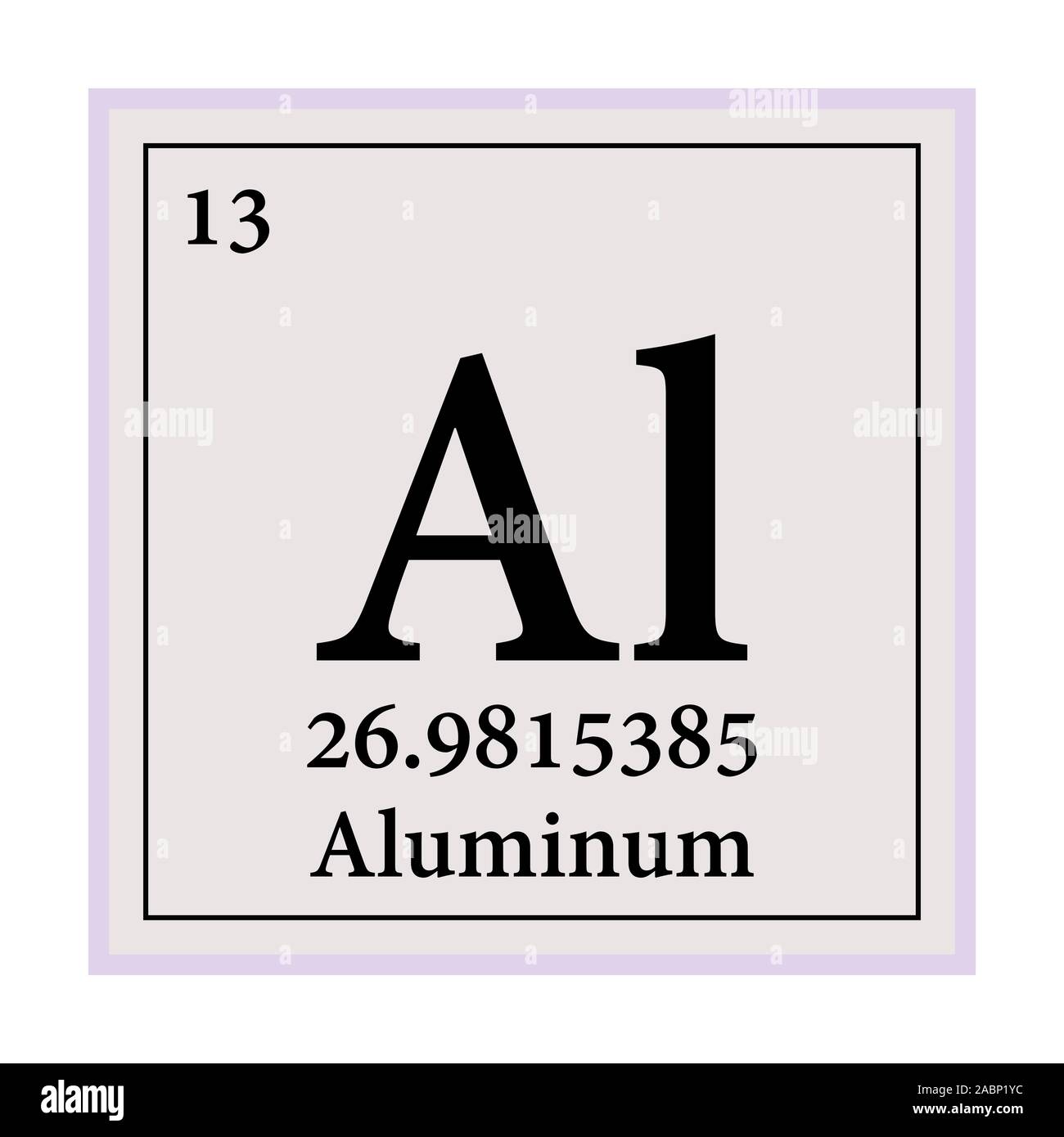 Aluminium Periodensystem der Elemente Vektor-illustration eps 10 Stock ...
